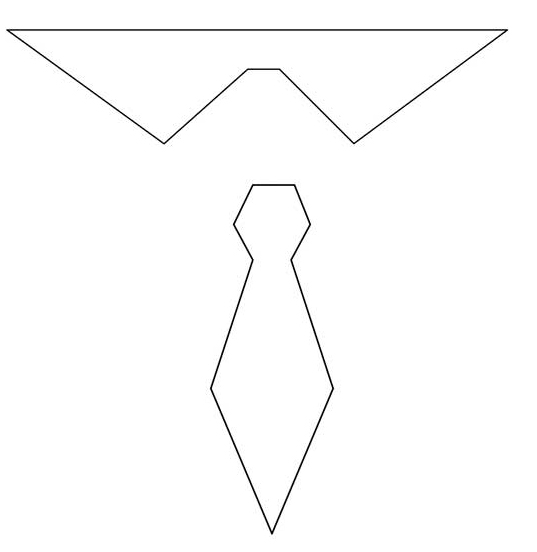 molde gravata para eva : Revista Artesanato