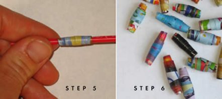 Colar com rolos de papel – Recicle papéis | Revista Artesanato