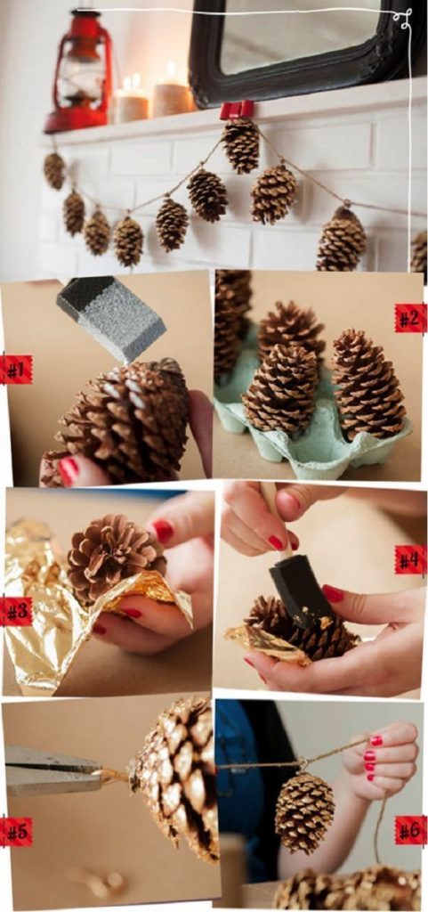 Inspirações Incríveis de Decoração de Natal com Pinha | Revista Artesanato