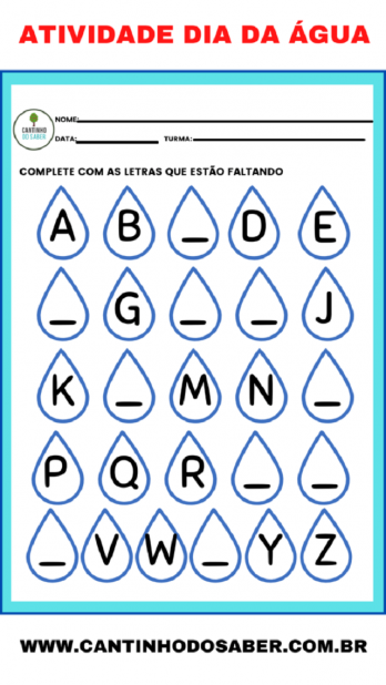 50 Atividades Dia da Água para Educação Infantil para Baixar e Imprimir ...