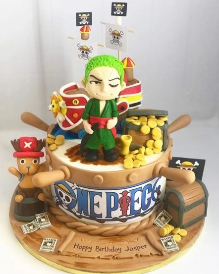 Bolo One Piece: 50 Ideias com Passo a Passo Grátis | Revista Artesanato