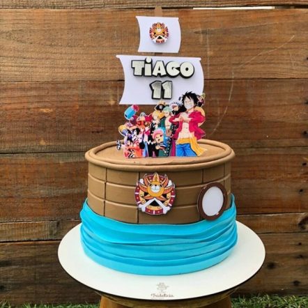 Bolo One Piece: 50 Ideias com Passo a Passo Grátis | Revista Artesanato