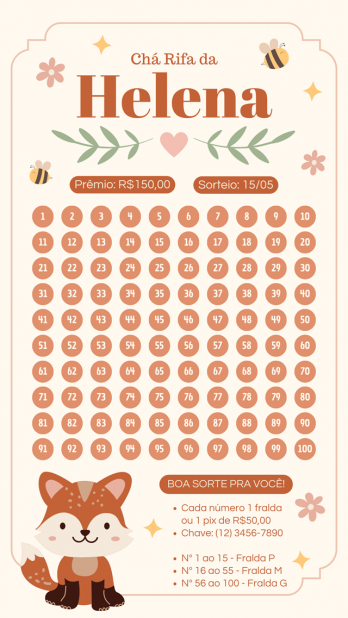 12 Modelos de Rifa Online para Editar Grátis | Revista Artesanato