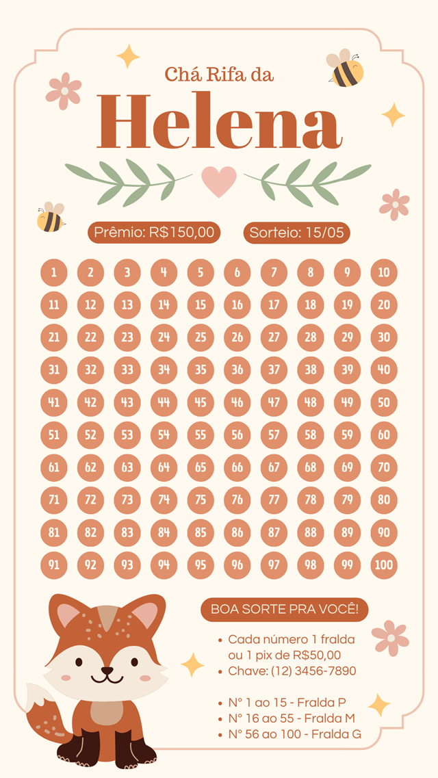 12 Modelos de Rifa Online para Editar Grátis | Revista Artesanato
