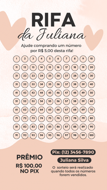12 Modelos de Rifa Online para Editar Grátis | Revista Artesanato