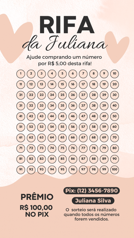 12 Modelos de Rifa Online para Editar Grátis | Revista Artesanato