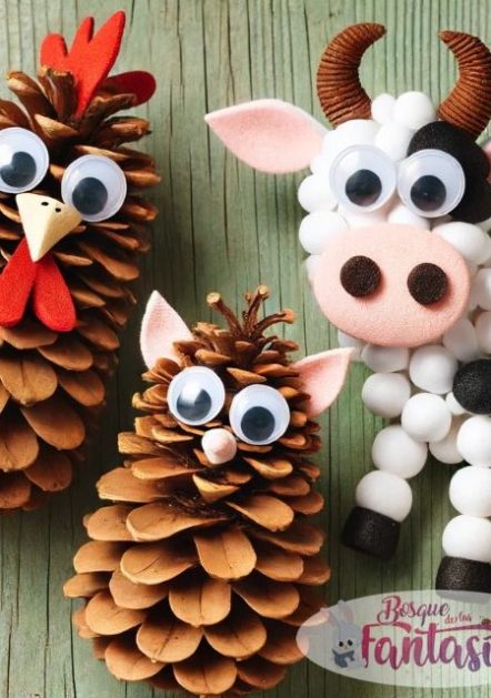 Artesanato com Pinhas Secas: 45 Ideias com Passo a Passos | Revista ...