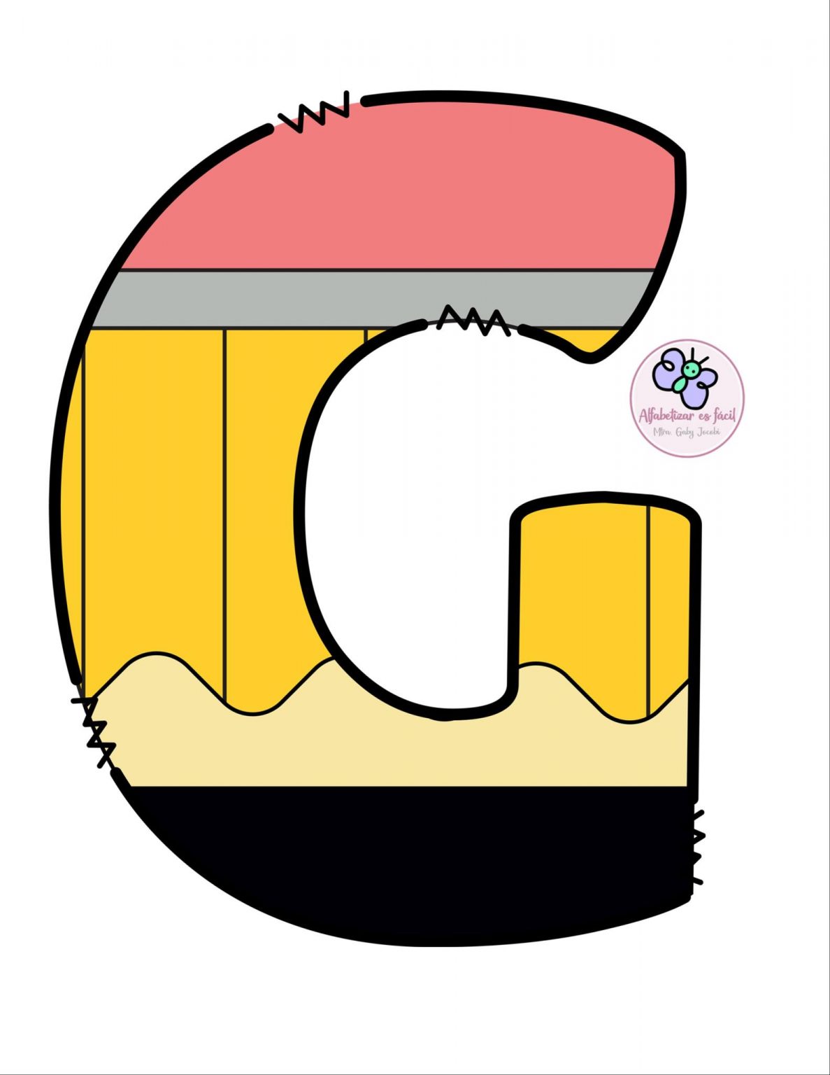 28 Moldes de Letras Grátis para Imprimir em Formato de Lápis | Revista ...