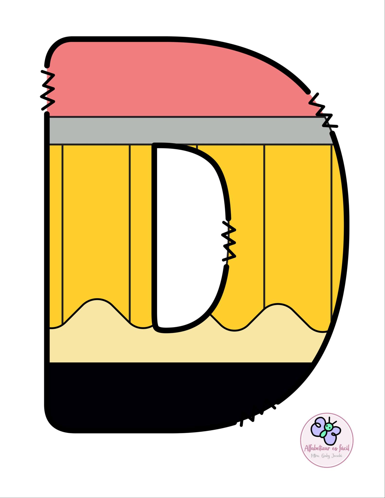 28 Moldes de Letras Grátis para Imprimir em Formato de Lápis | Revista ...